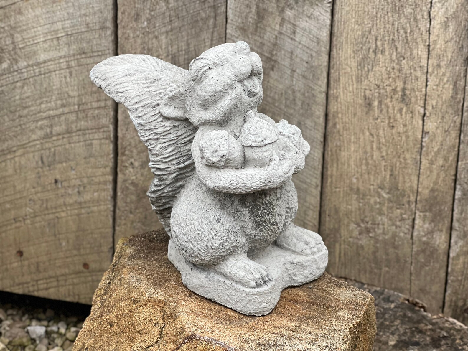 Squirrel Garden Statue Concrete Animal Sculpture Squirrel Stone ...