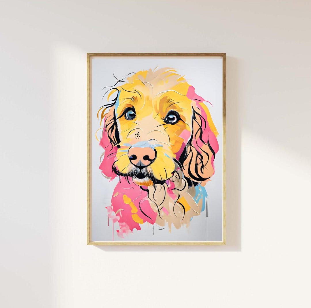 Doodle Wall Art, Colorful Art, Home Decor, Doodle Lover, Dog Art - Etsy