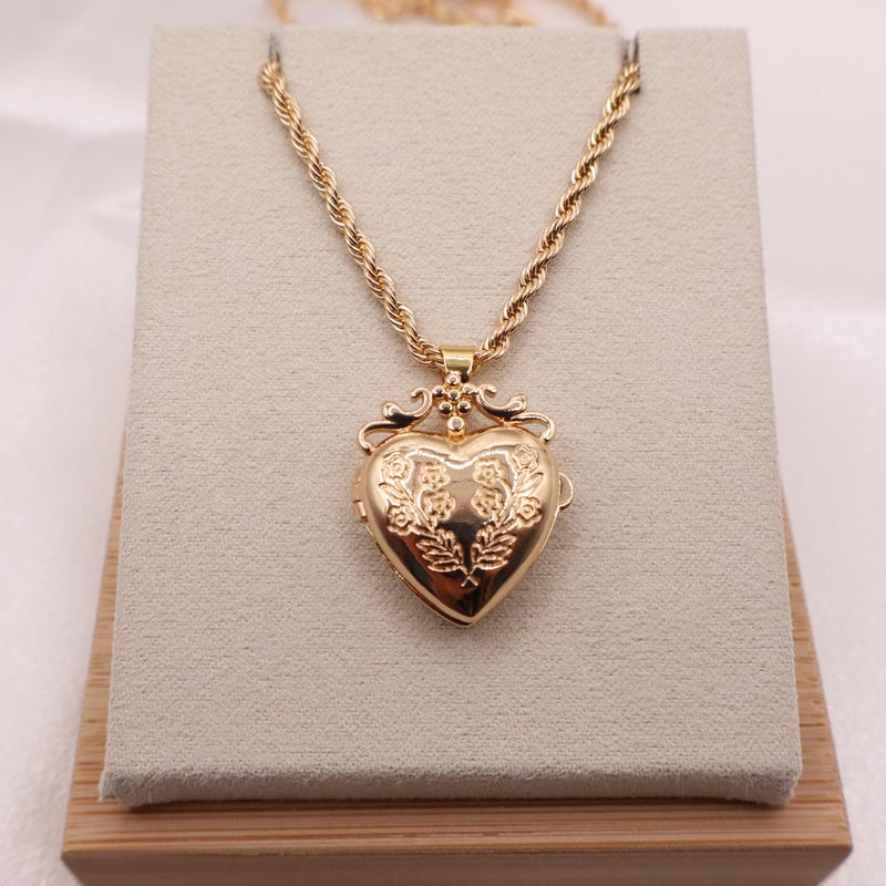 Gold Heart Locket - Etsy