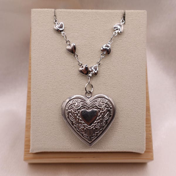 Vintage Heart Locket - Etsy
