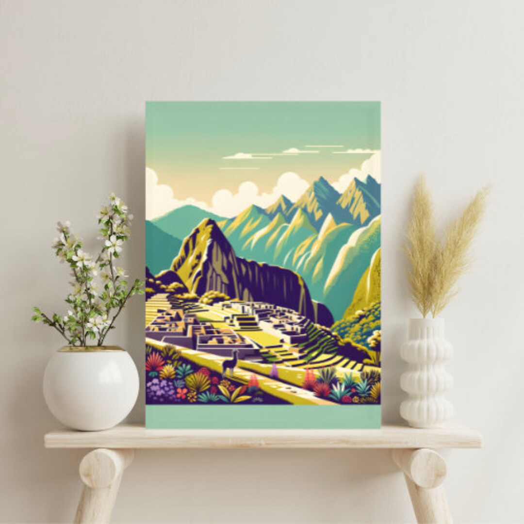 Machu Picchu, Peru - Canvas - Flat Art - Home Decor - Etsy