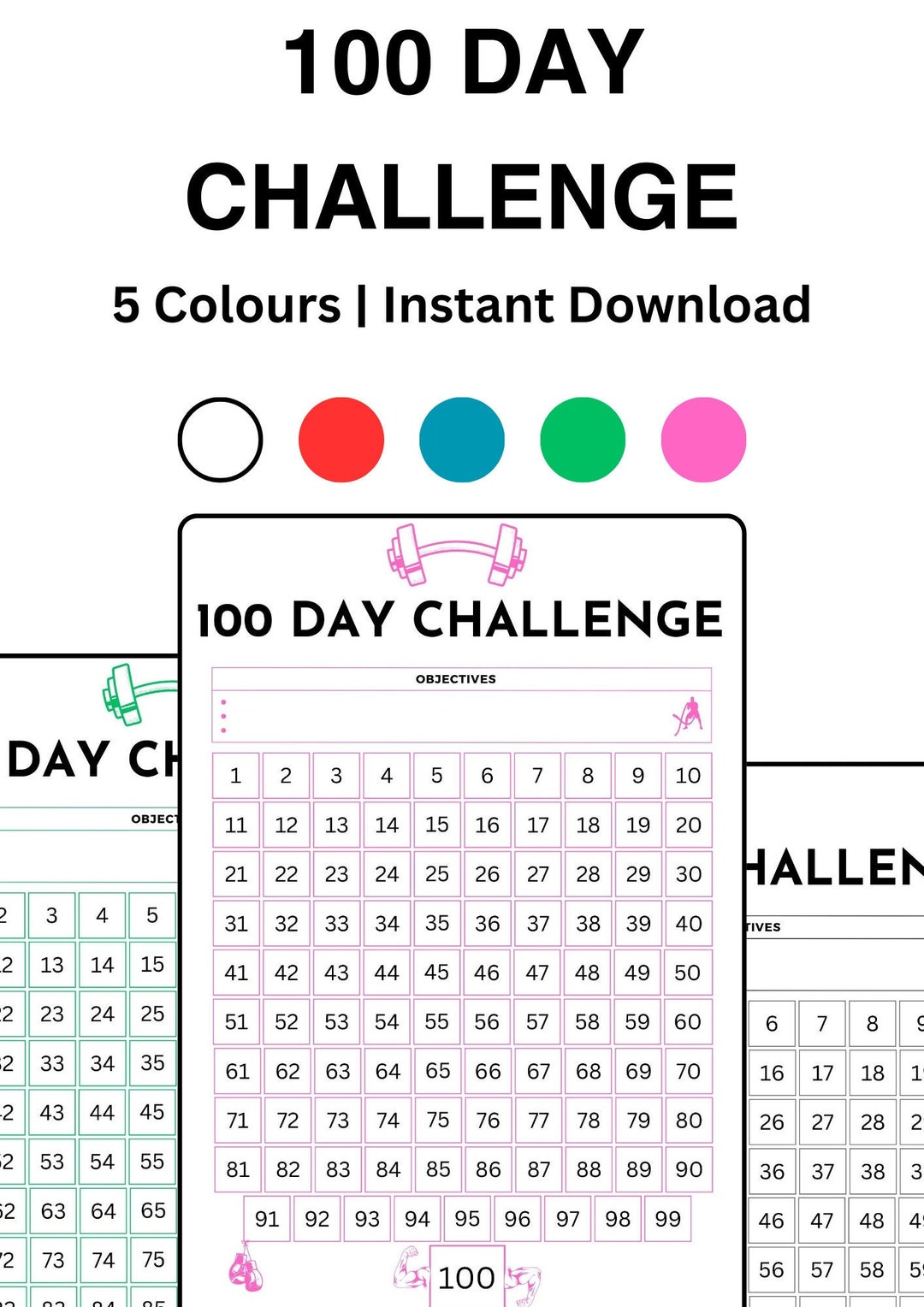100-day Adventure: Your Printable Challenge for Transformation, Habit ...