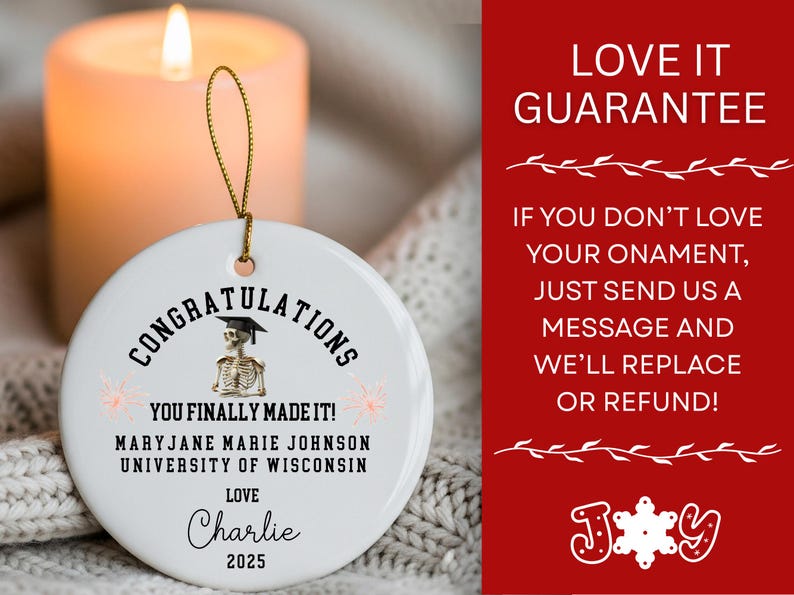 Graduation Skeleton Ornament, Personalized Graduation Gift for Best ...