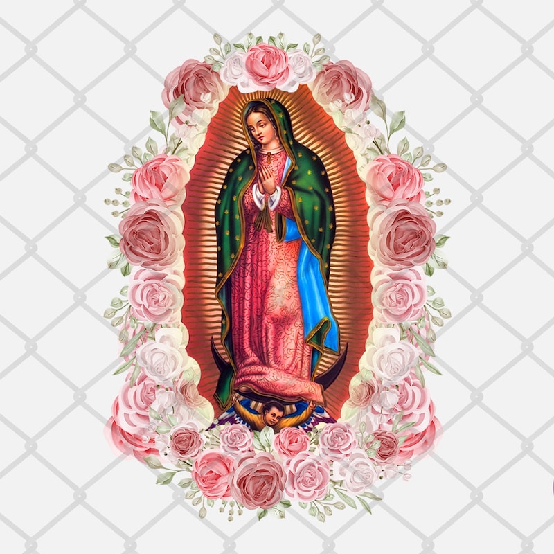 Pink Virgin Mary Canvas - Etsy