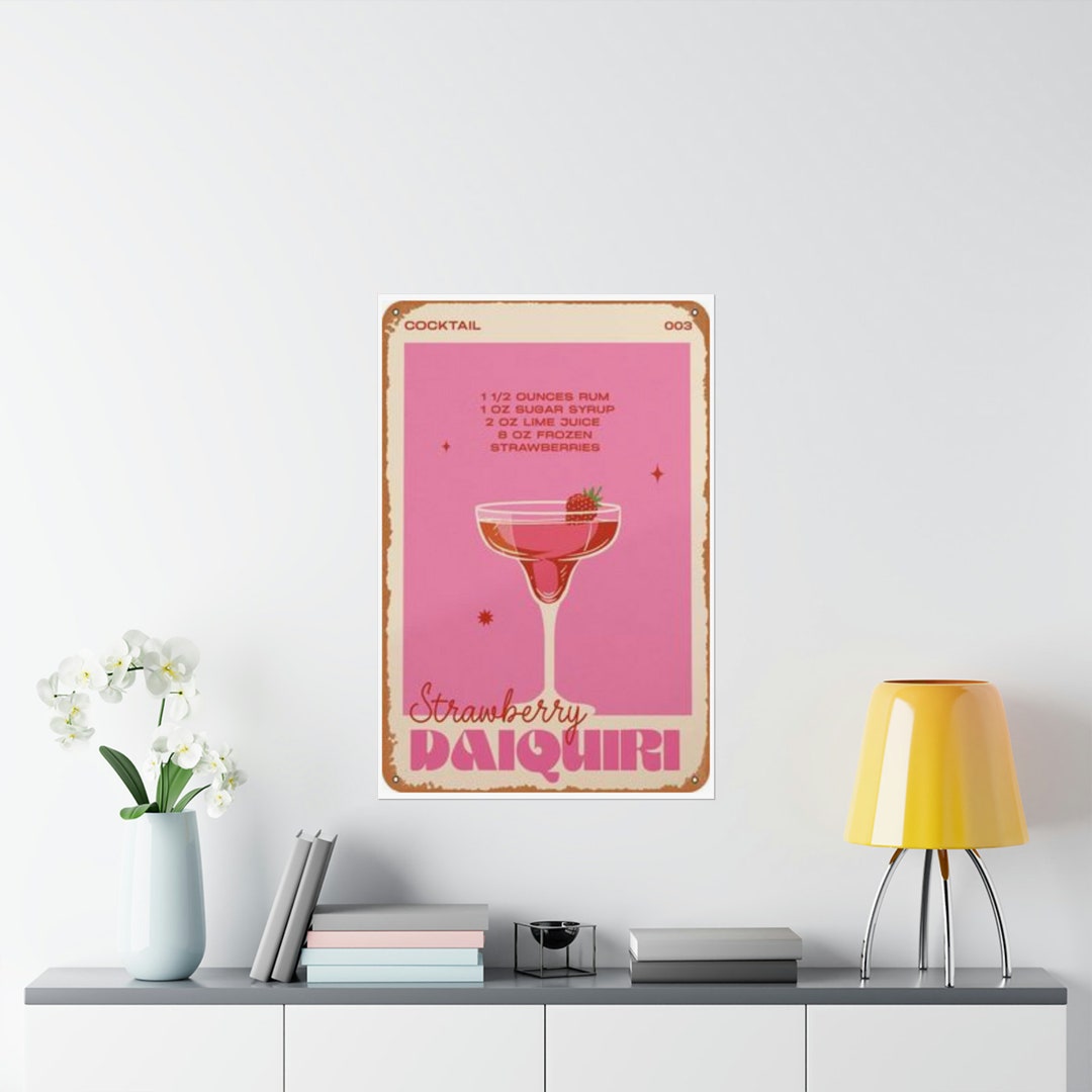 Strawberry Daiquiri Wall Art Poster - Etsy