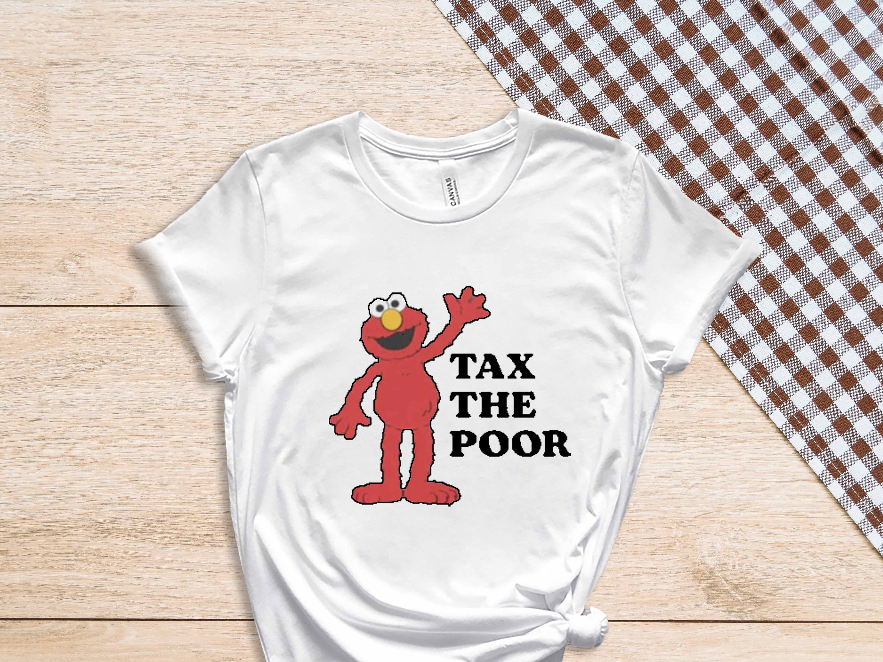 Elmo Shirt, Elmo in Fire Shirt, Chaos Meme, Tax the Poor, Gen Z Humor ...