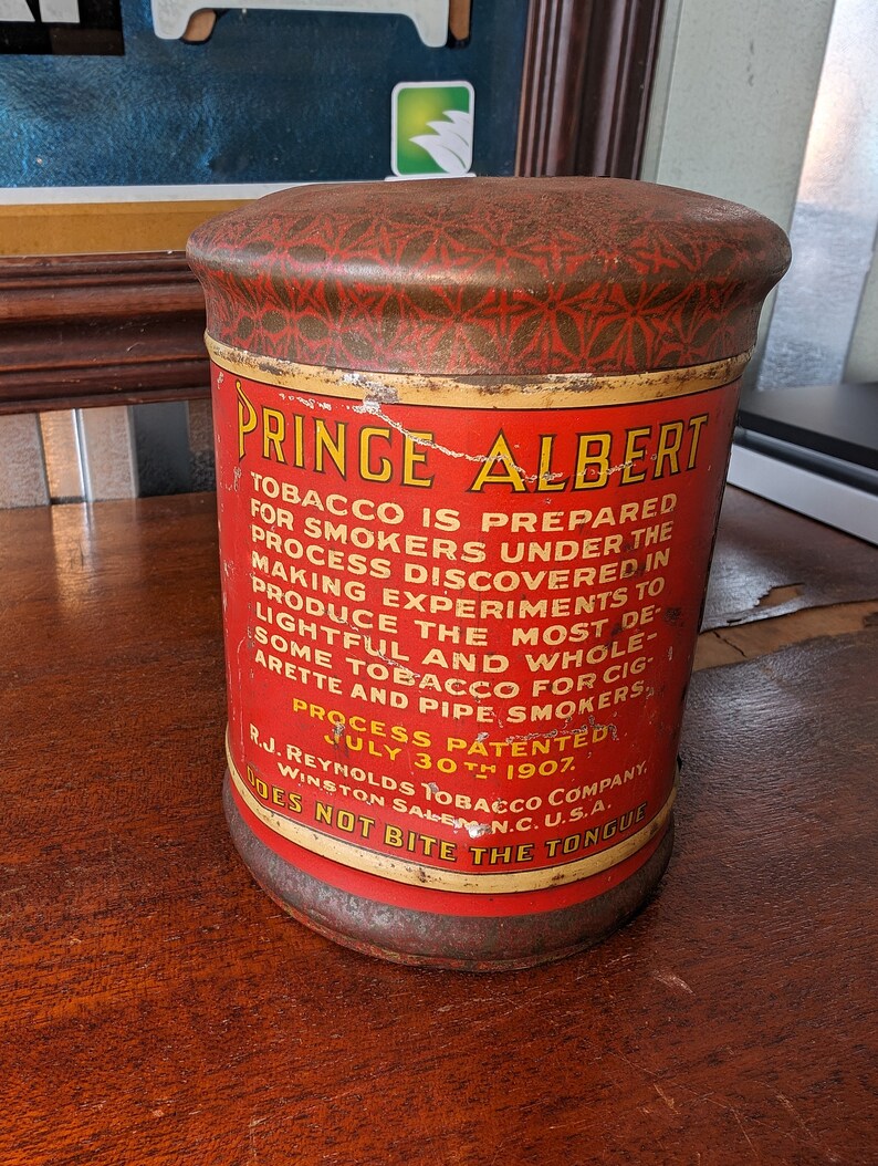 Antique Prince Albert Crimp Cut Tobacco Tin - Etsy