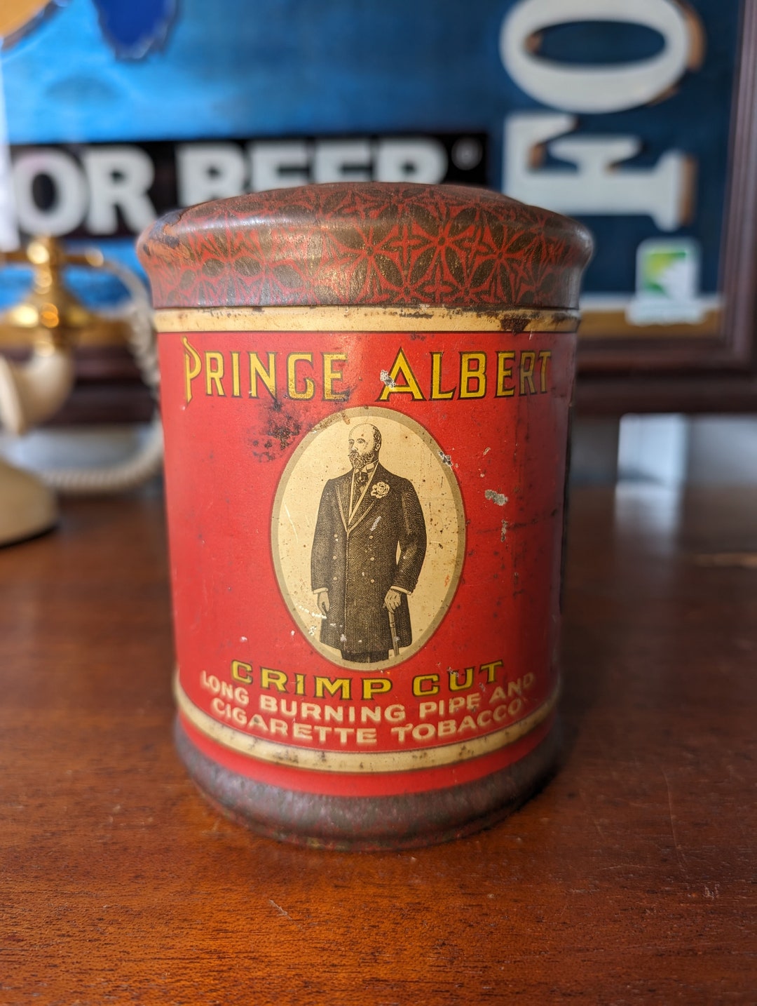 Antique Prince Albert Crimp Cut Tobacco Tin - Etsy