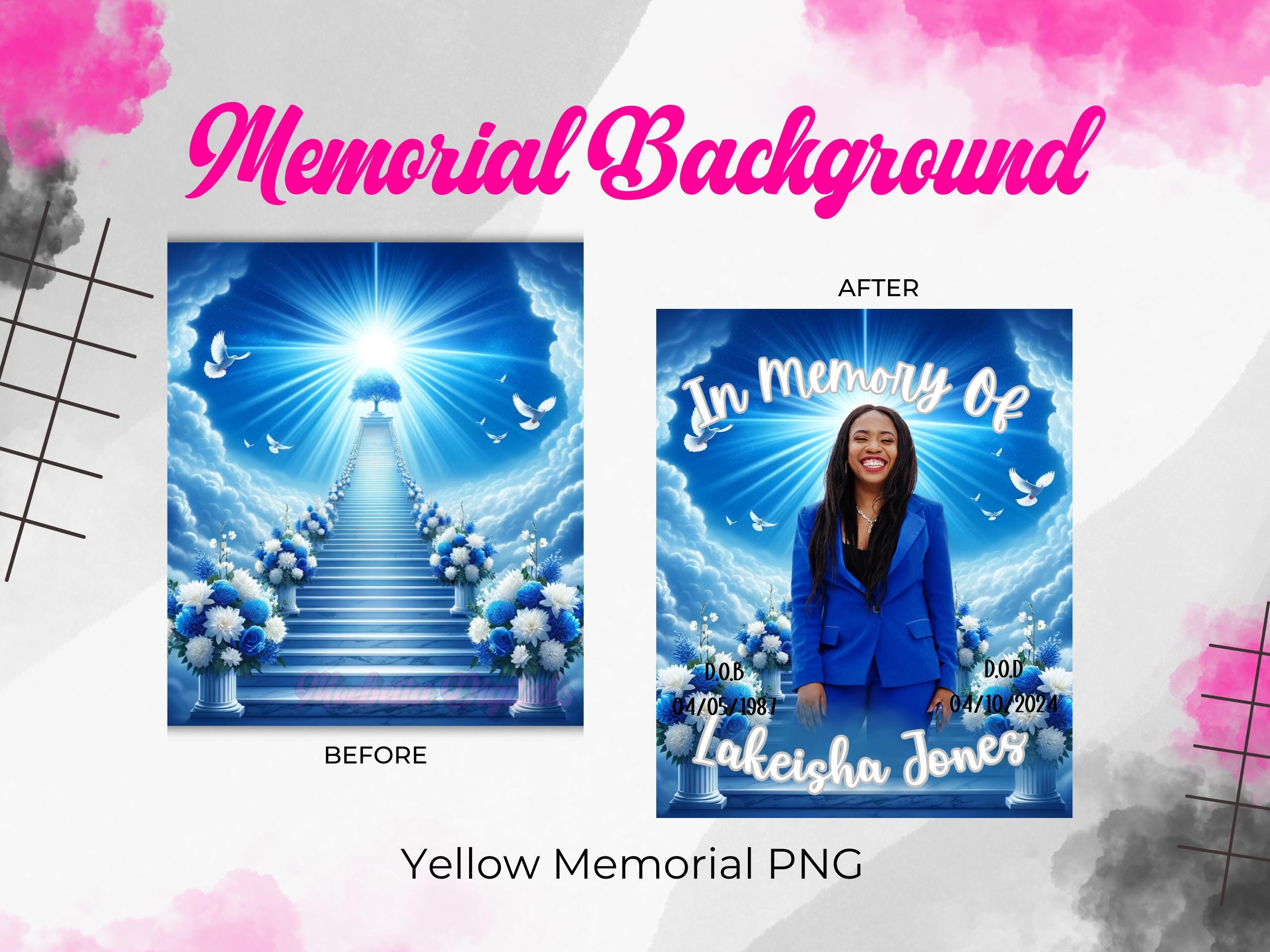 Blue Memorial Background, Stairs to Heaven PNG , Memorial Background ...