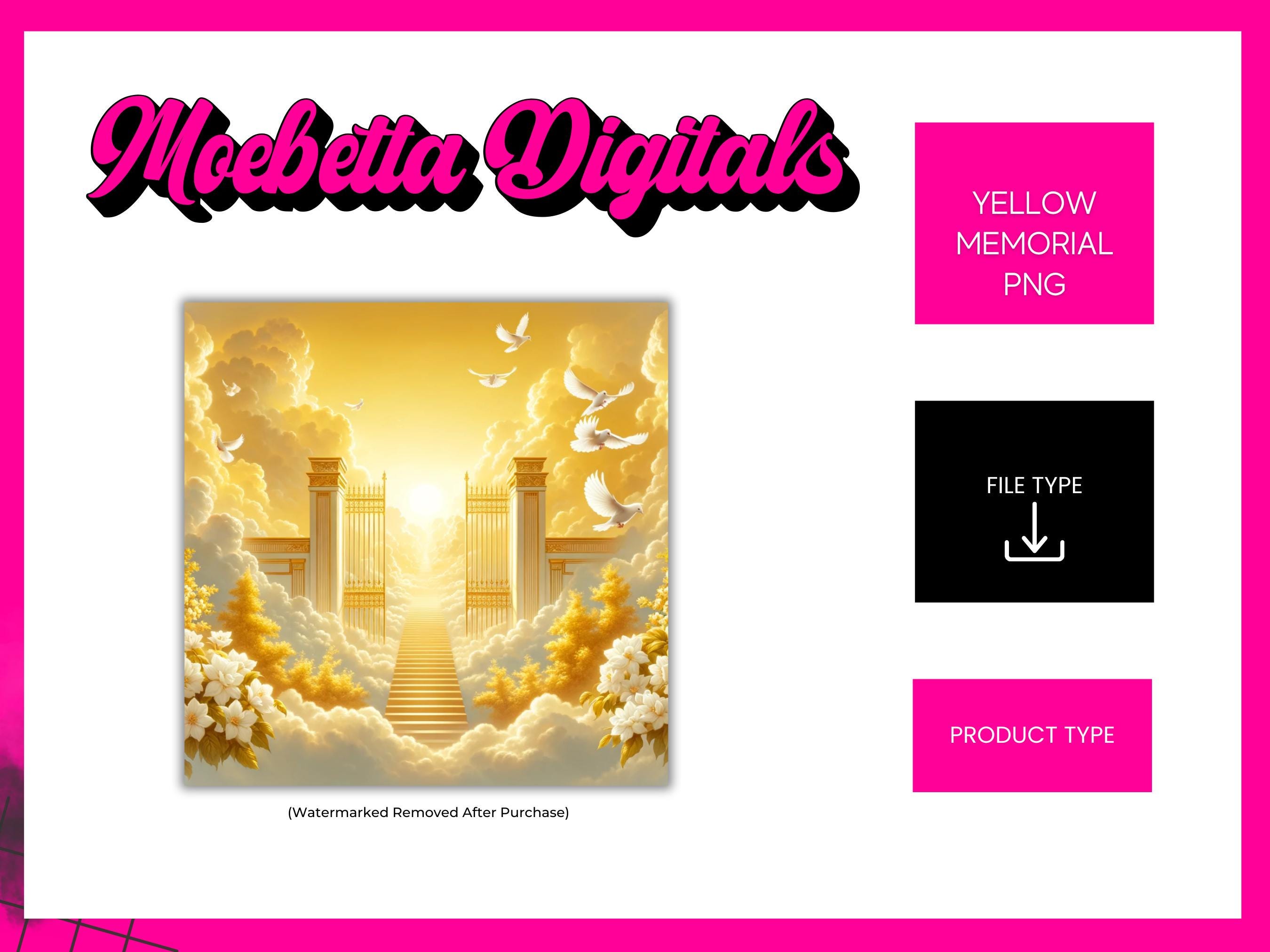 Yellow Memorial Background PNG, Stairway to Heaven Background, Rest in ...