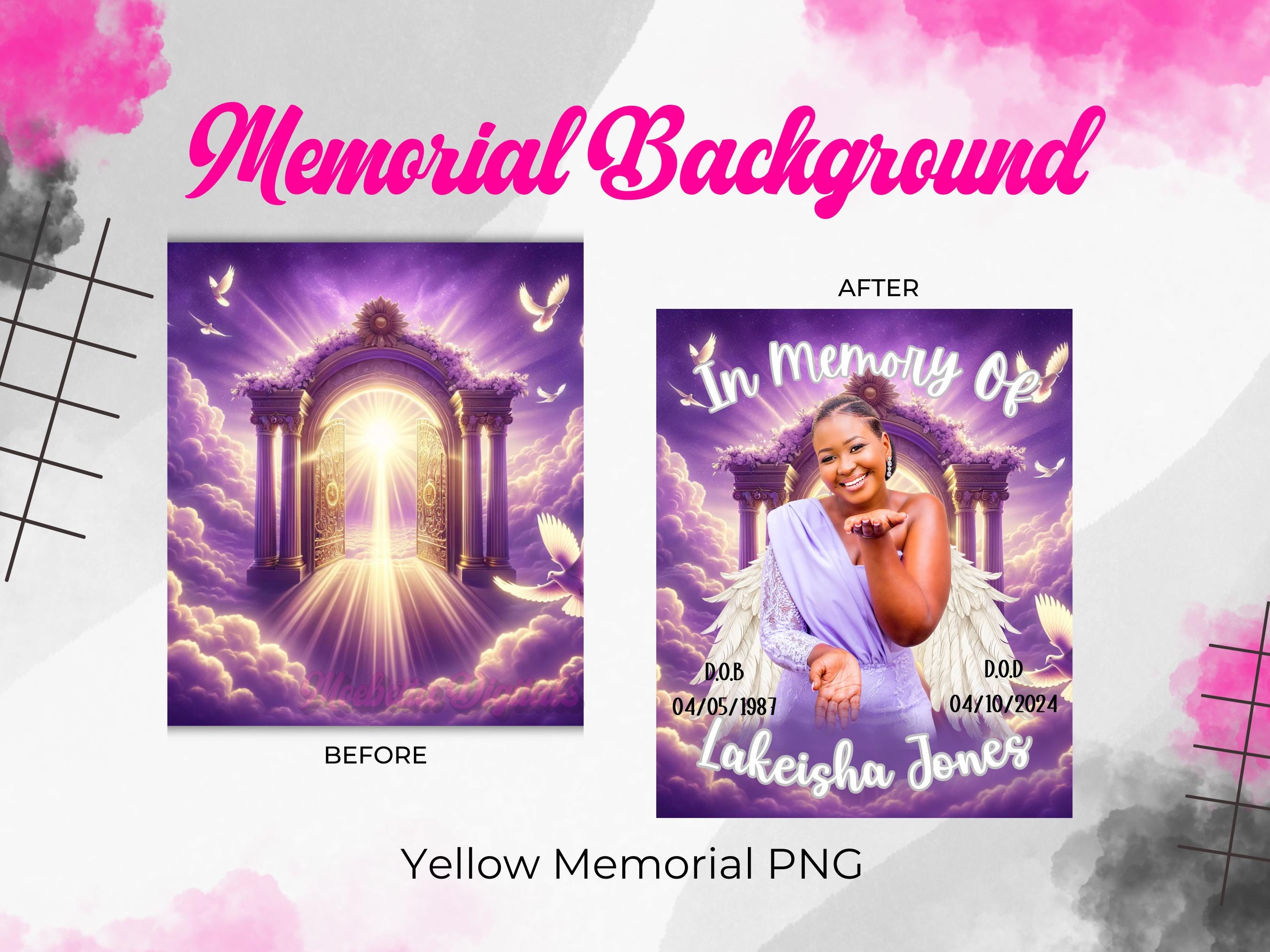 Purple Memorial Background Png, Stairs to Heaven PNG , Memorial ...