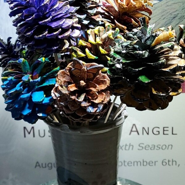 Painted Pinecones - Etsy