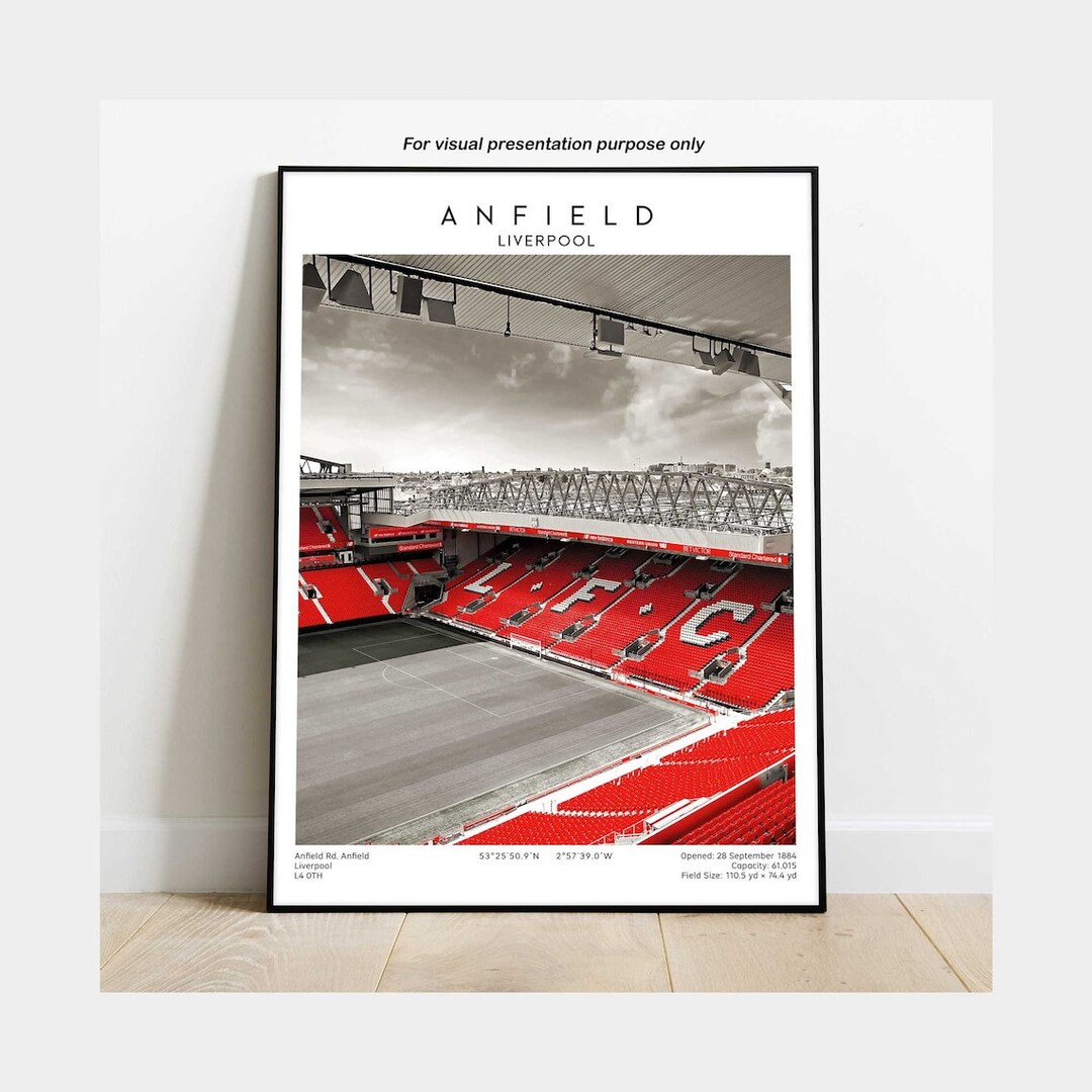 Anfield Stadium Poster Print LFC Print Liverpool Fans Gift YNWA Print ...