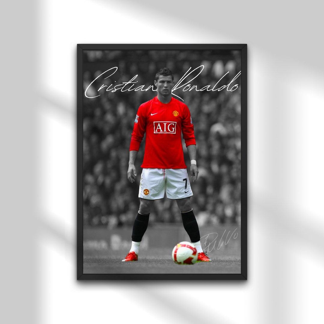 Cristiano Ronaldo Poster, CR7, Man U 2007-2008 Digital Print, Instant ...