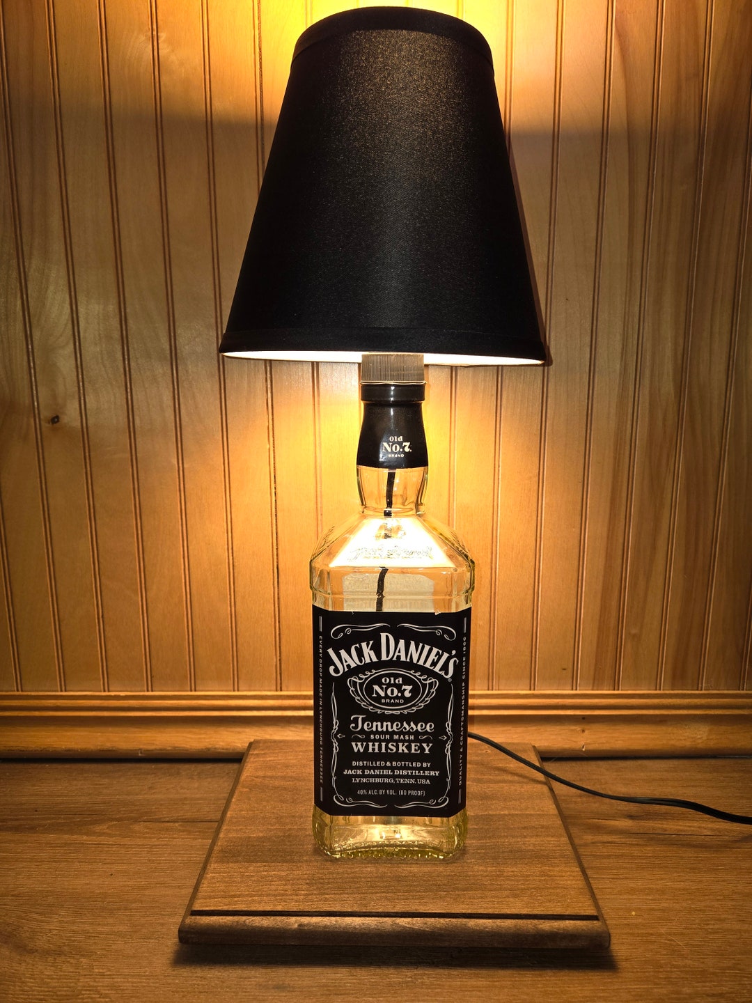 Jack Daniel's Table Top Lamp, Liquor Bottle Lamp, Whiskey Lamp, Man ...