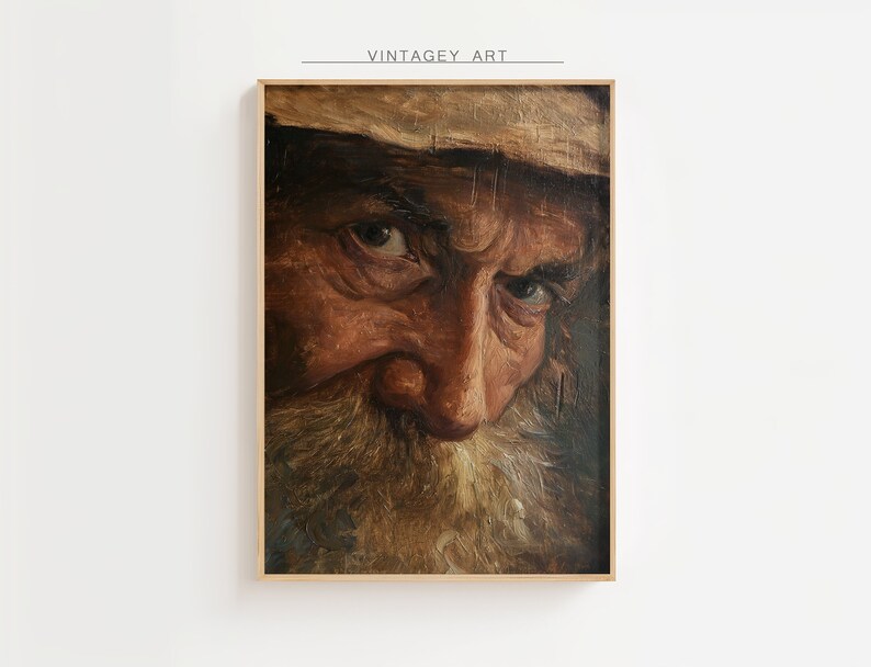 Old Man Portrait Printable Art, Portrait Painting, Old Age Art Print ...