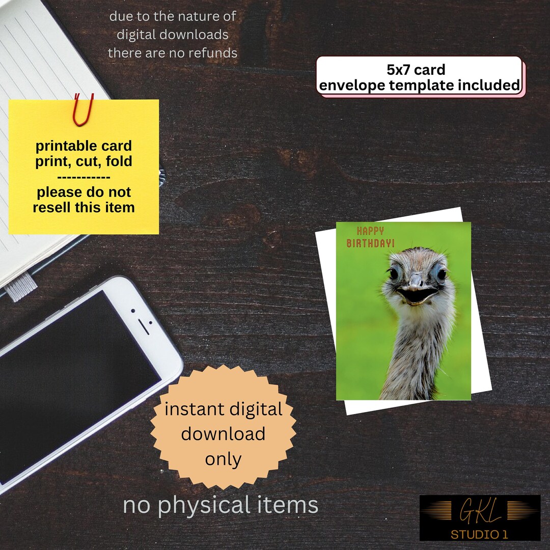 Happy Birthday - Emu - Etsy Australia