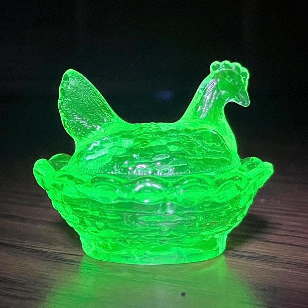 Rare Blue Uranium Hen on Nest - Etsy