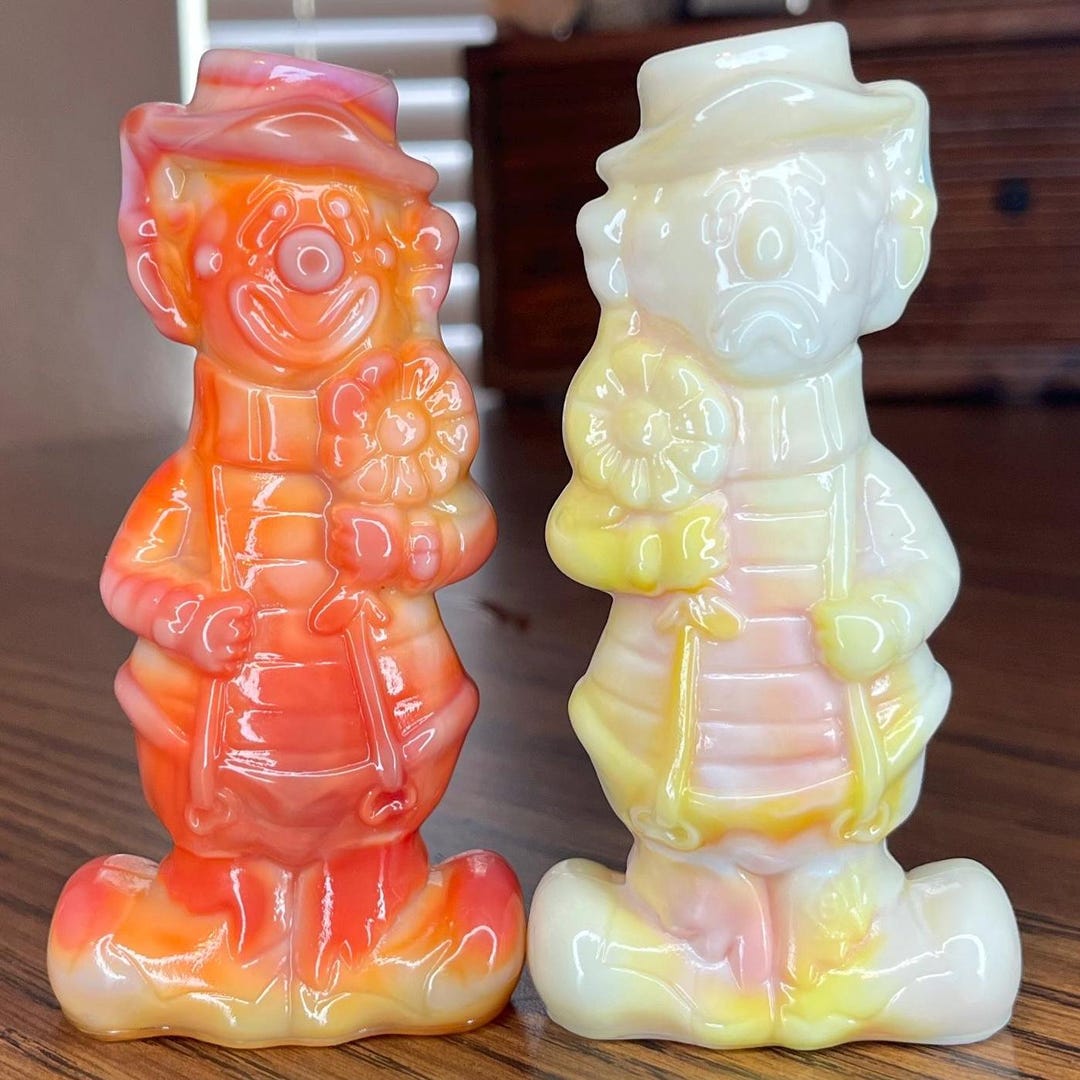 Boyd Glass Vintage Virgil the Clown Glows - Etsy