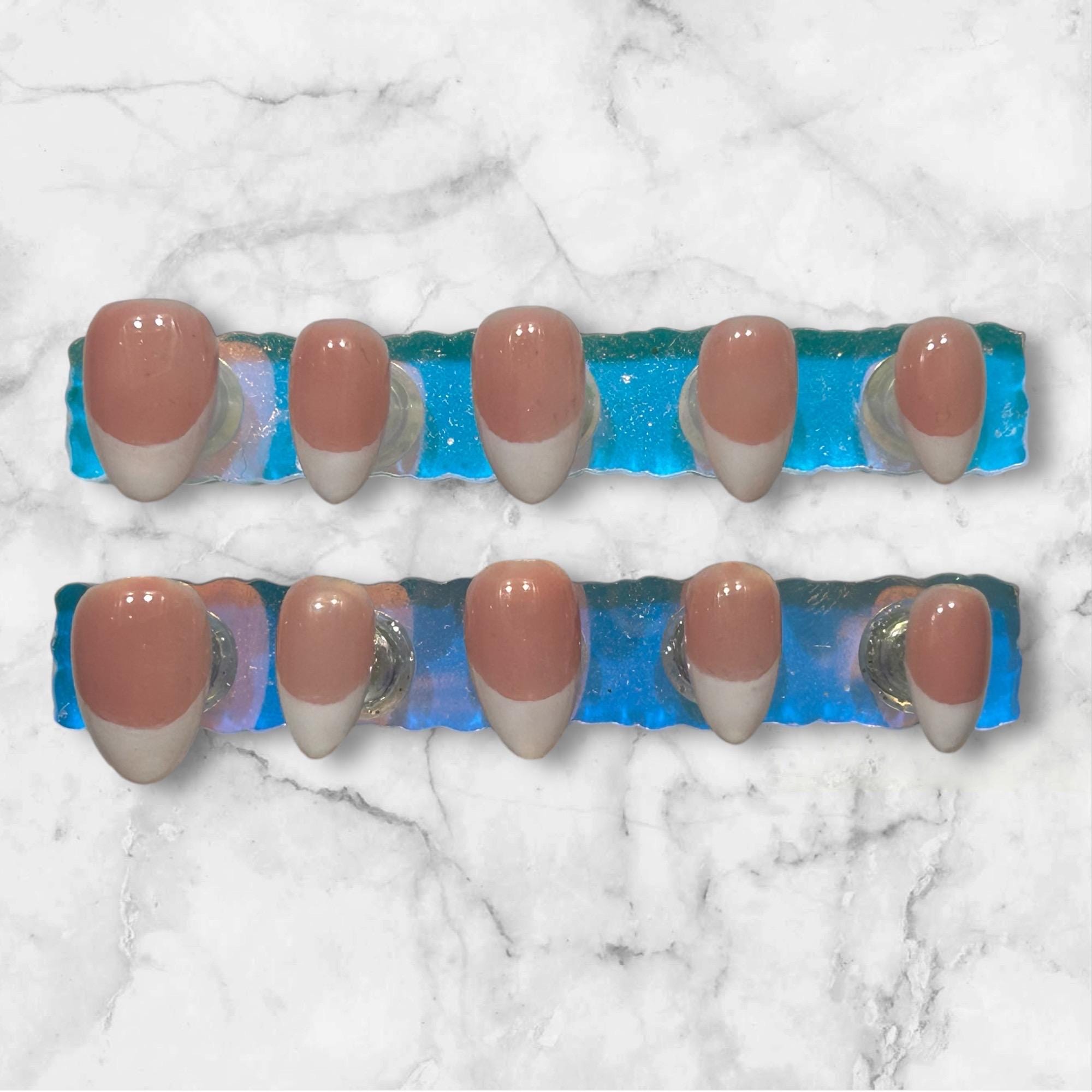 French Manicure Press on Nails Set Elegant French Tips Reusable ...