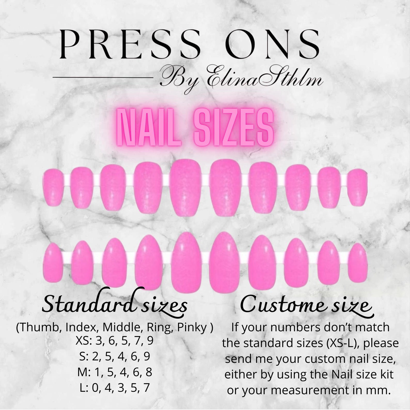French Manicure Press on Nails Set Elegant French Tips Reusable ...