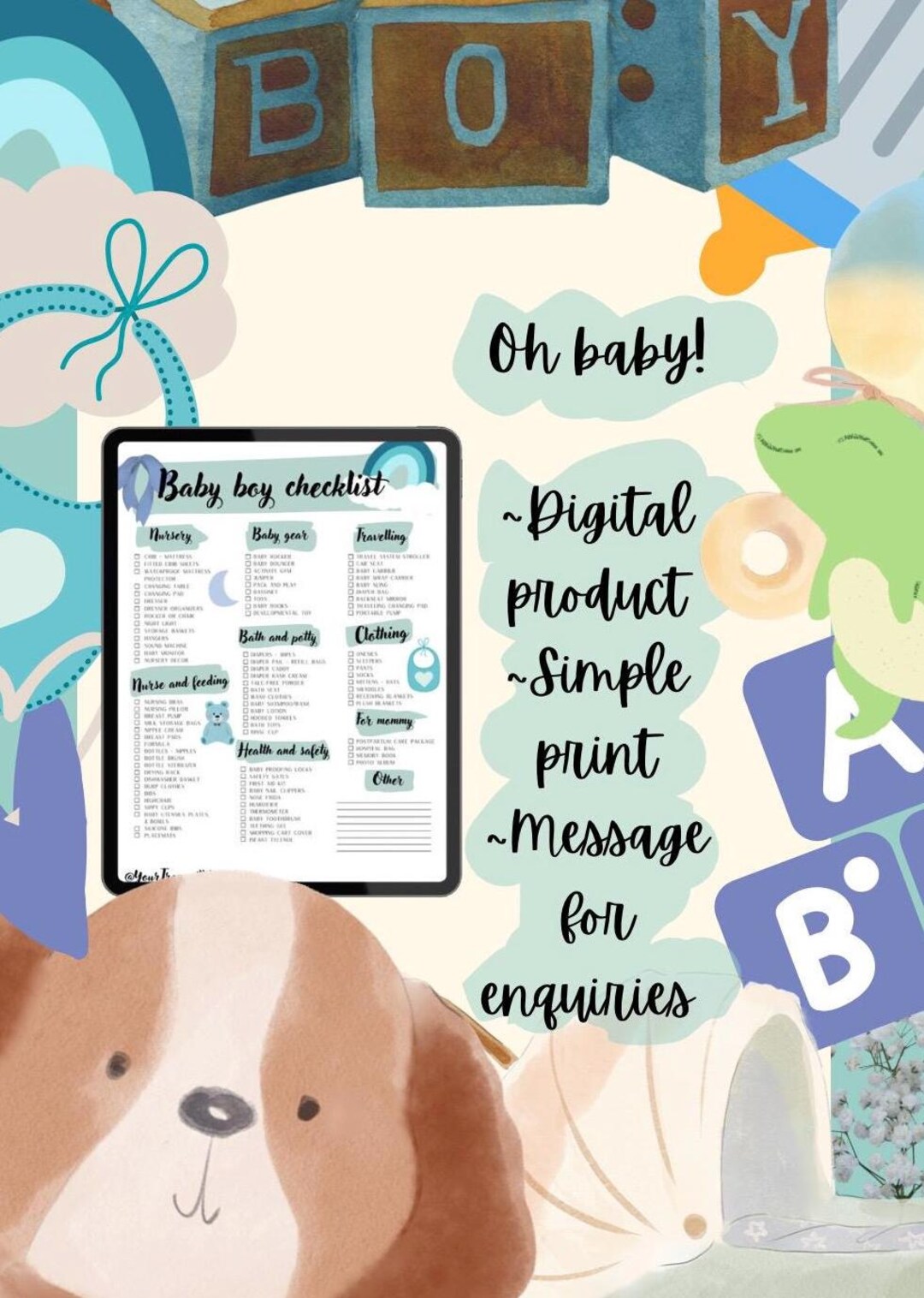 New Baby Checklist Newborn Essentials Newborn Must Haves Baby Boy - Etsy