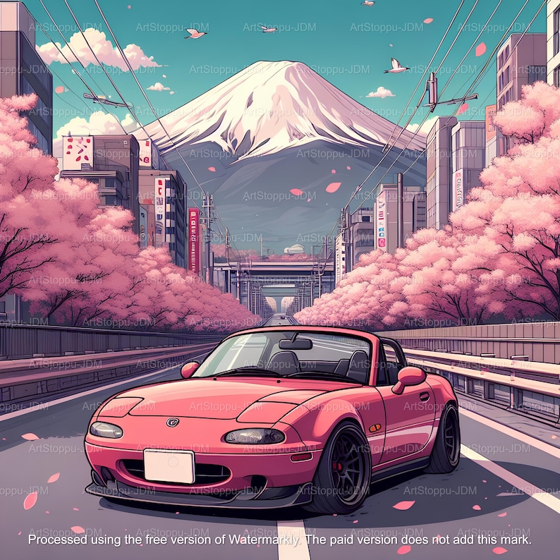 Mazda MX5 NA Sakura - JDM Poster, Prints, Office, Bedroom Décor ...