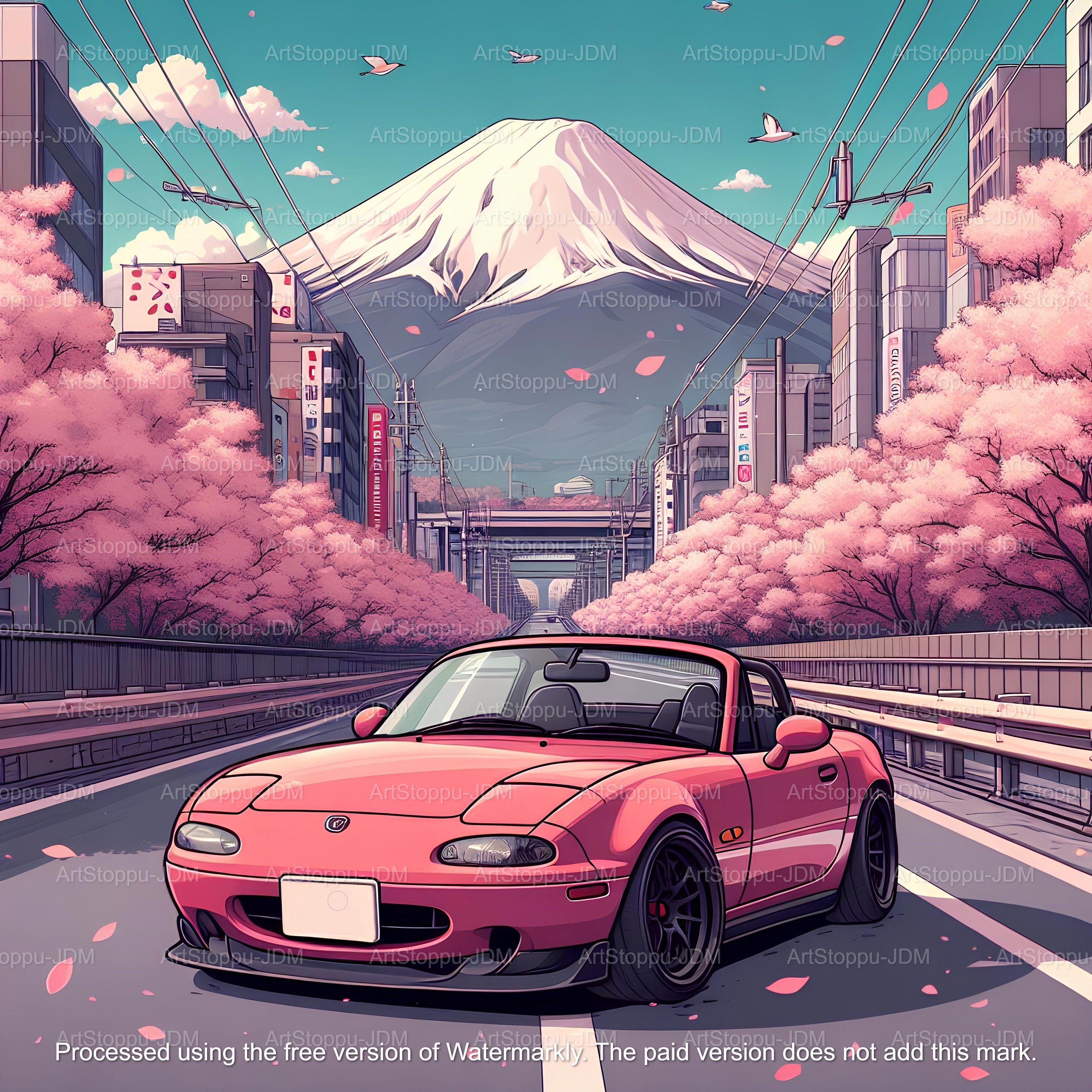 Mazda MX5 NA Sakura - JDM Poster, Prints, Office, Bedroom Décor ...