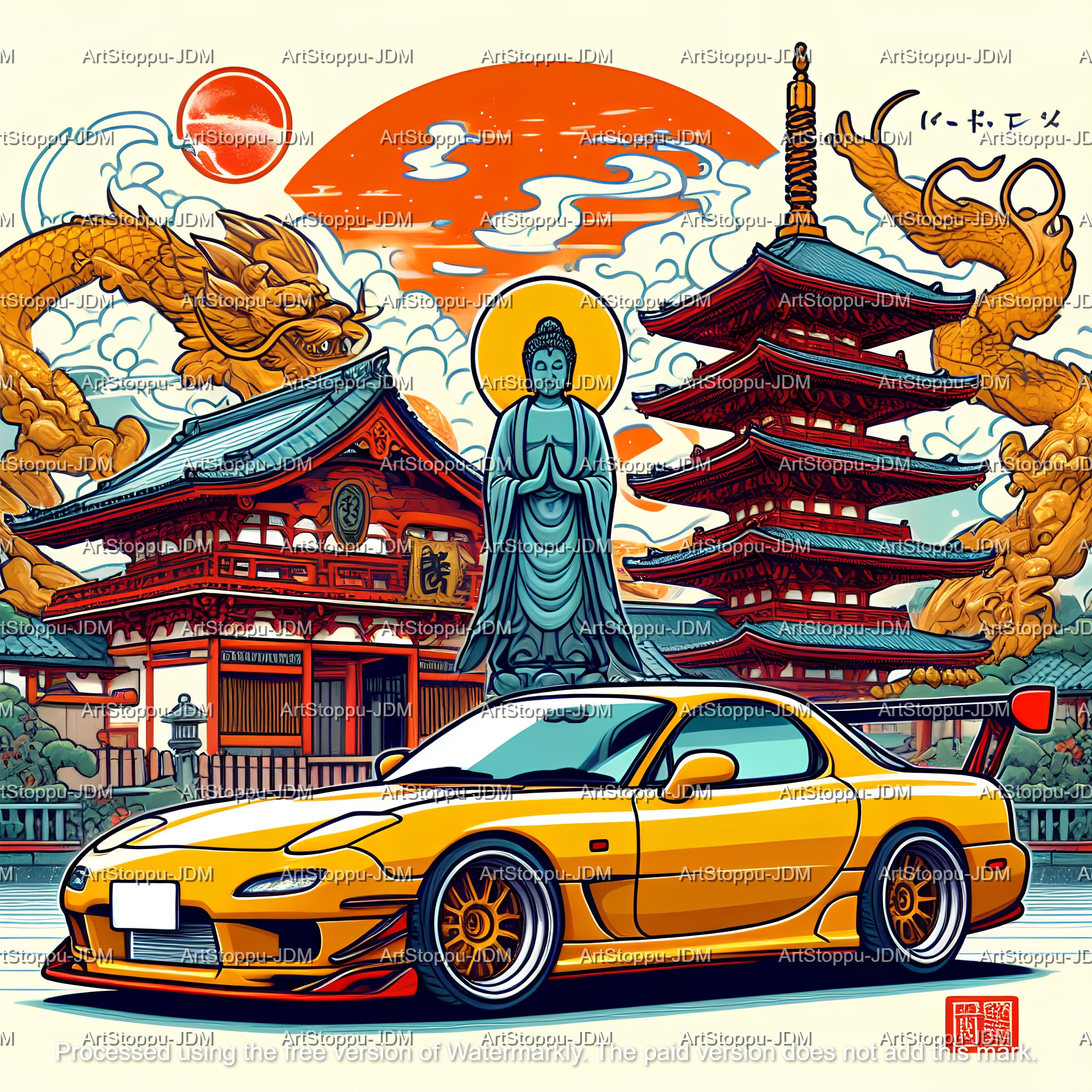 Mazda RX7 FD - JDM Poster, Prints, Office, Bedroom Décor, College Dorm ...