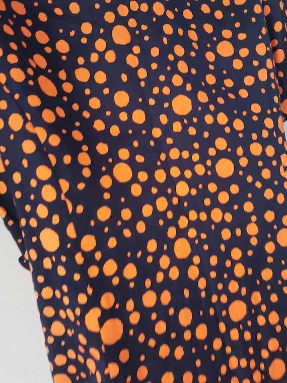 Vintage 1970s Spotty Dotty Orange & Navy Mod Scooter … - Gem
