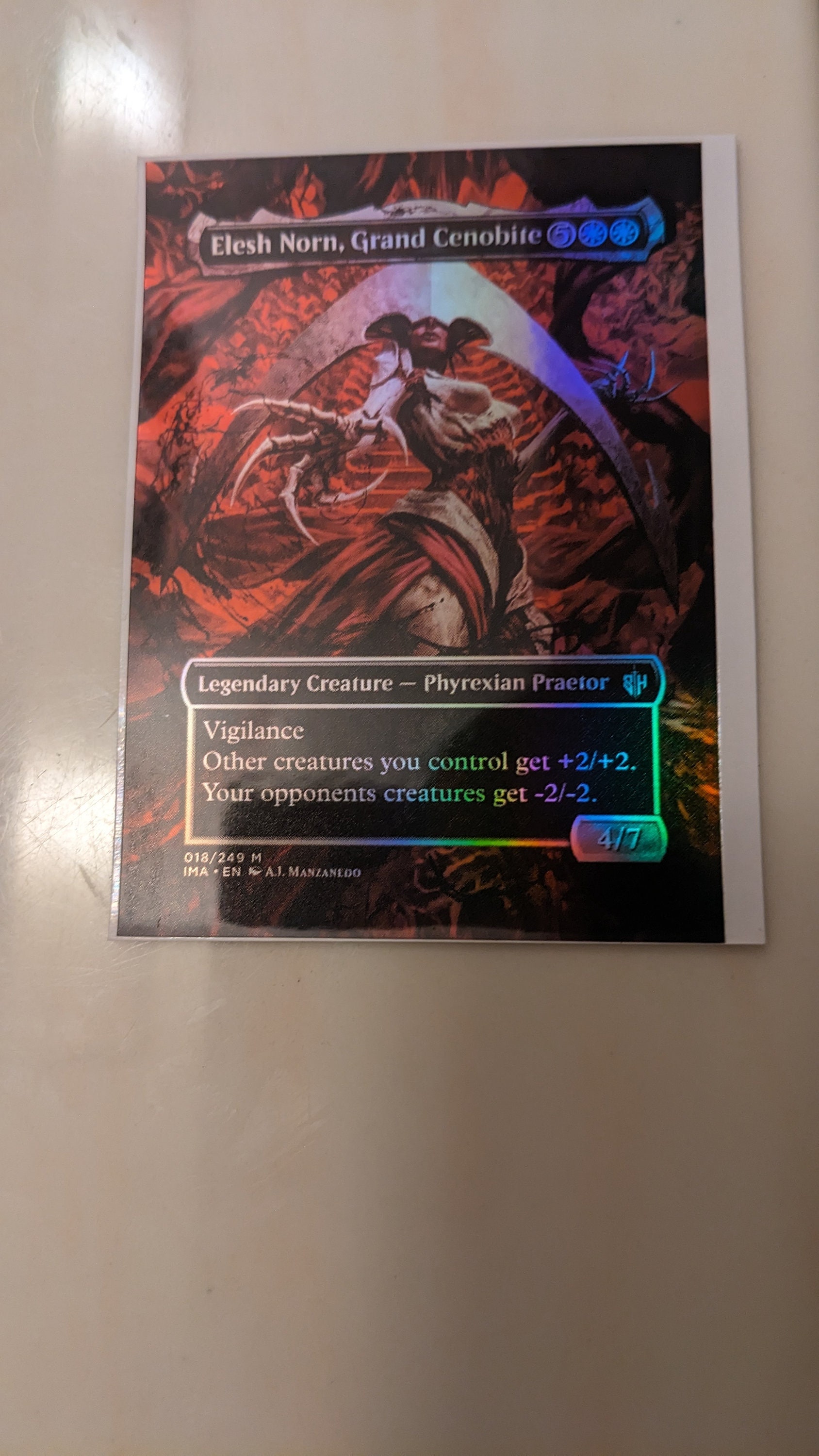 Elesh Norn Grand Cenobite Custom Foil Sticker on MTG Bulk Card Magic ... Elesh Norn Grand Cenobite Custom Foil Sticker on MTG Bulk Card Magic ...
