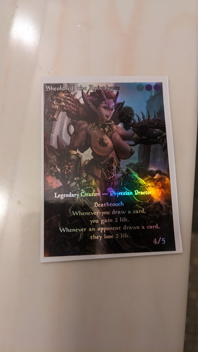 Sheoldred the Apocalypse Foil Sticker on MTG Bulk Card Magic the ...