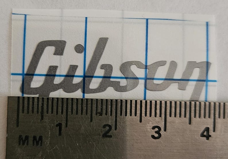 1 Gibson Headstock Logo & 1 Crown White Pearl Die-cut Vinyl. USA Decal ...