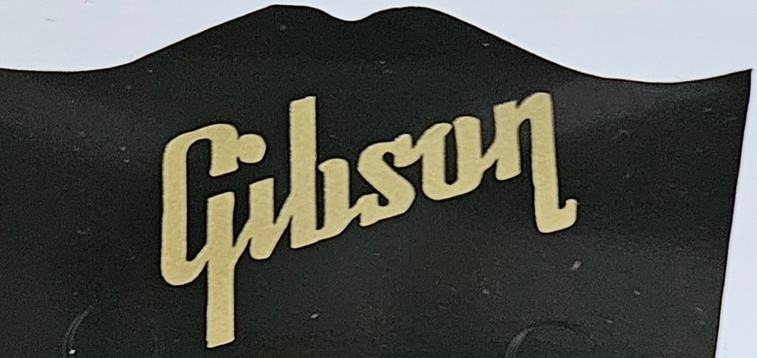 Gibson Headstock Logos Gold Die-cut Vinyl. USA Decal - Etsy