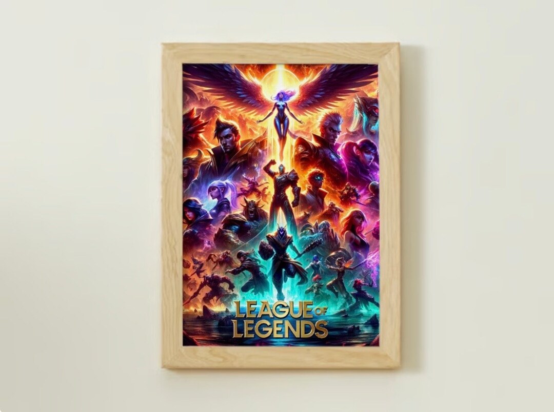 Customizable Gaming League of Legend Table Custom Gamer Art Deco for ...