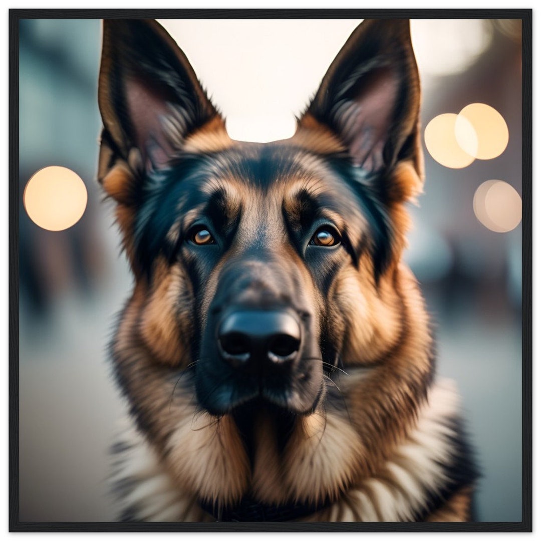 GERMAN SHEPHERD Framed POSTER Wall Art Perfect Gift for Dog Lovers ...