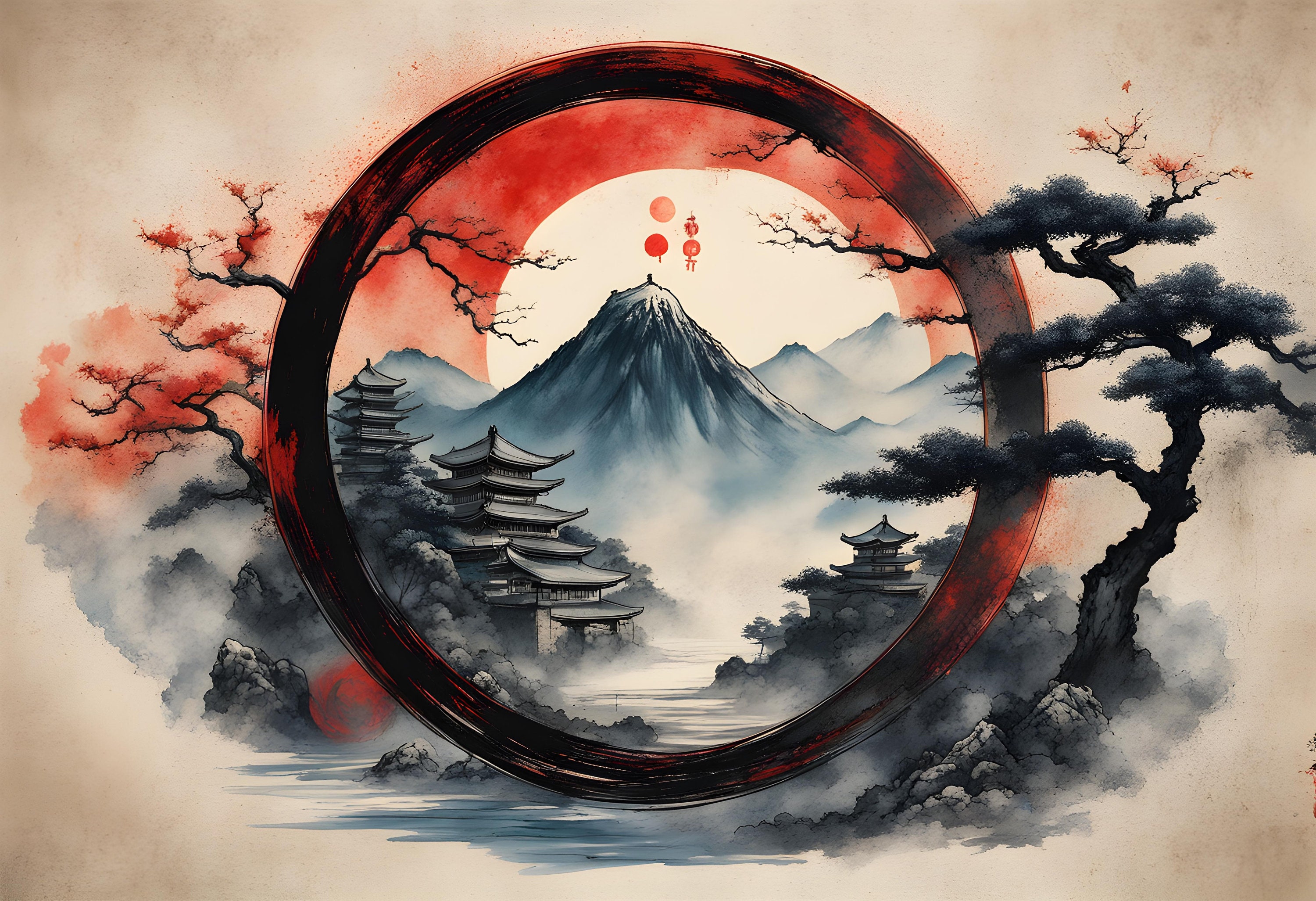 Light of Japan: Sketches of an Ancient World (51 Images) - Etsy