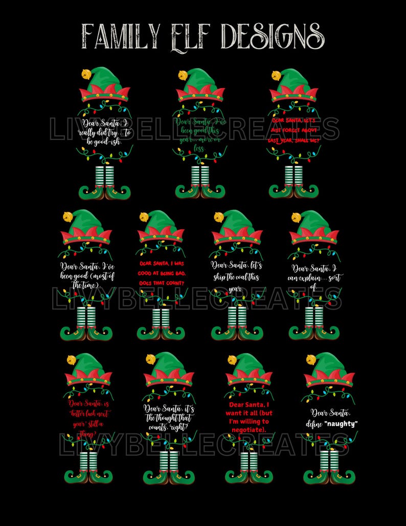 Elf Family Holiday Bundle - Etsy