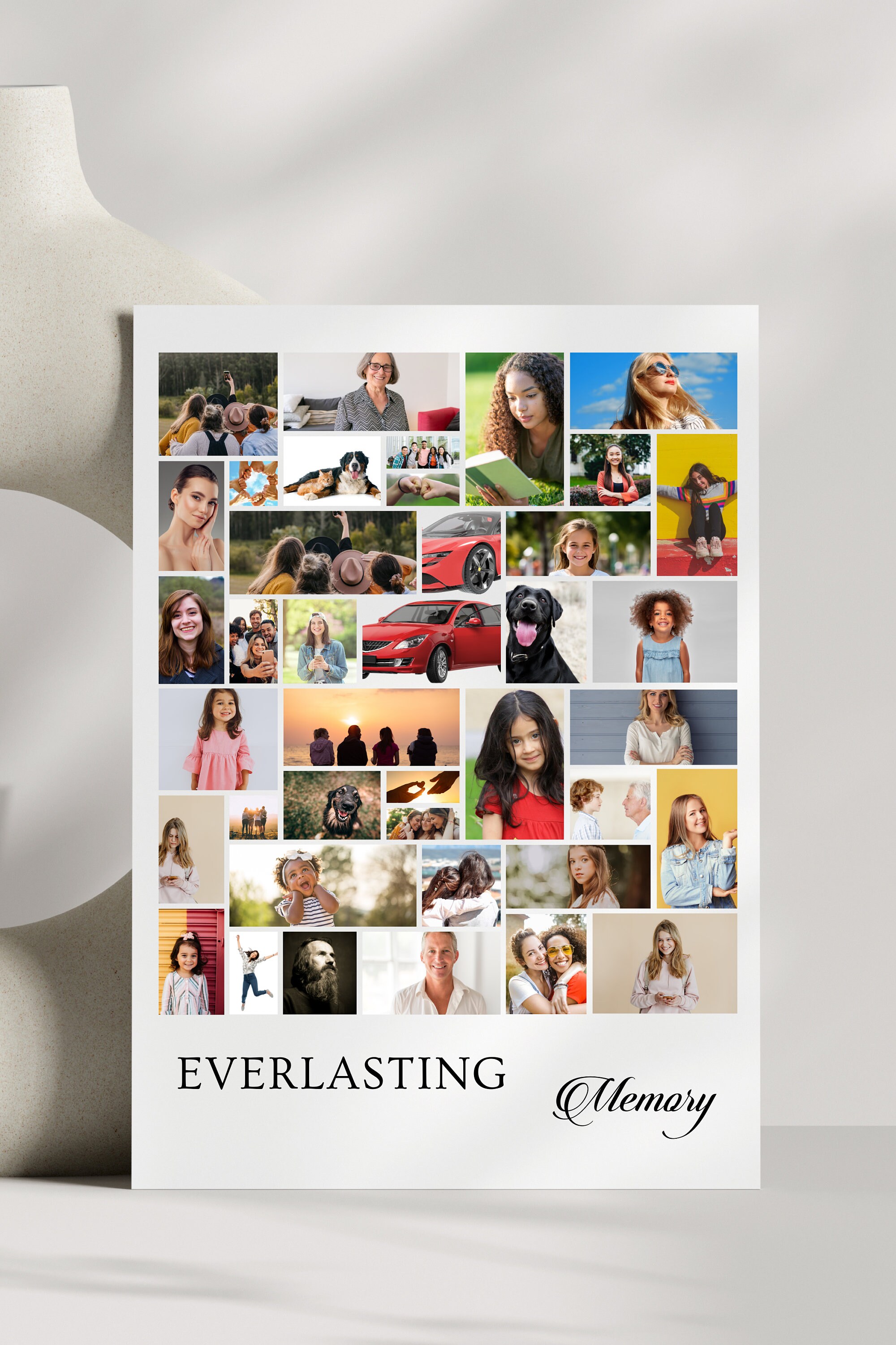 Funeral Photo Collage Template 12 Sizes - Etsy