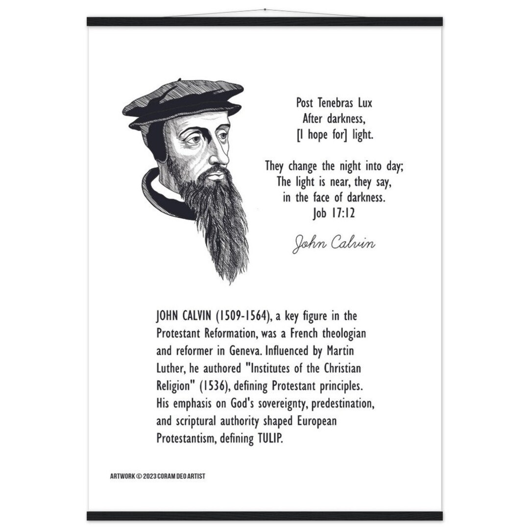 Reformed Christian Art Reformer John Calvin Premium Matte Paper Poster ...