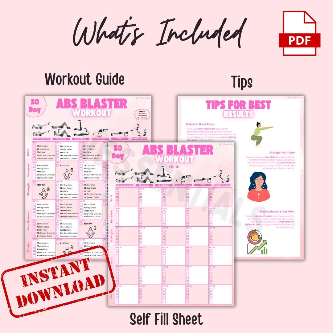 30 Day No Equipment ABS Workout | Guide for Toning and Sculpting Core ...