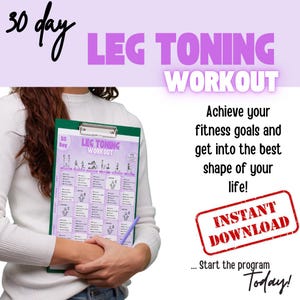 30 Day No Equipment Leg Workout Challenge | Home Fitness Plan for Toned ...