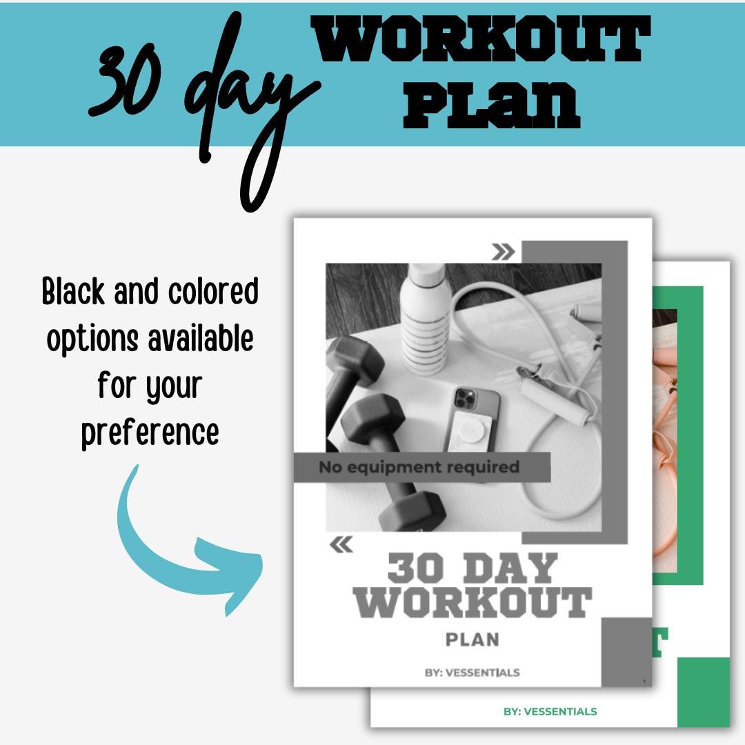 30 Day Workout Plan No Equipment | Home Fitness Guide | Full Body ...