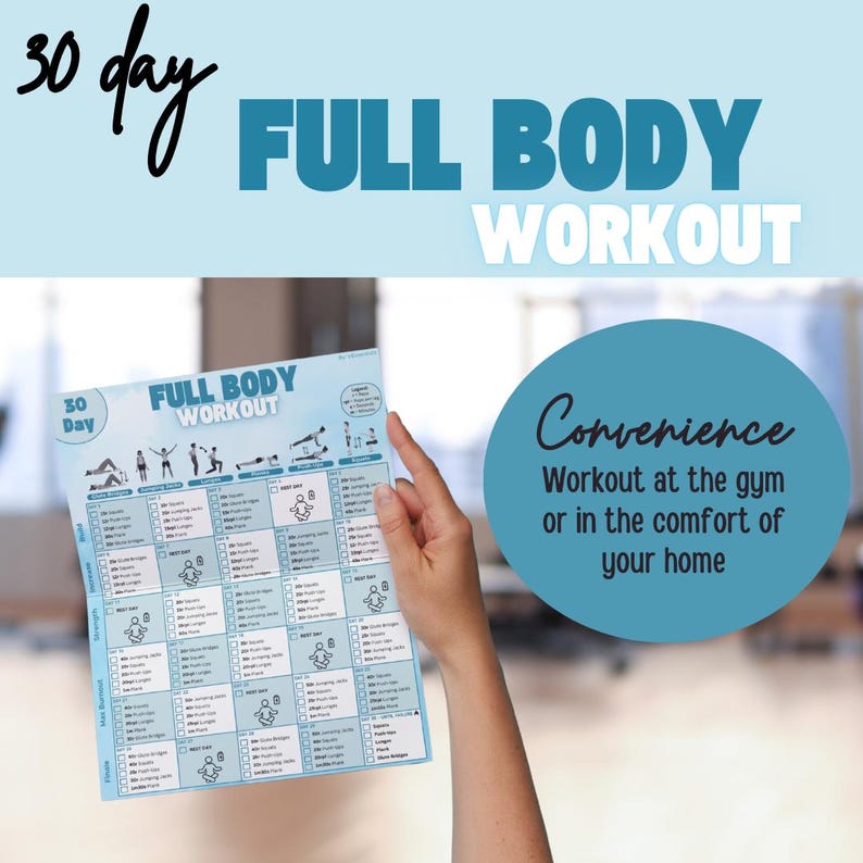 30 Day No Equipment Full Body Workout | Guide for Toning, Lifting ...