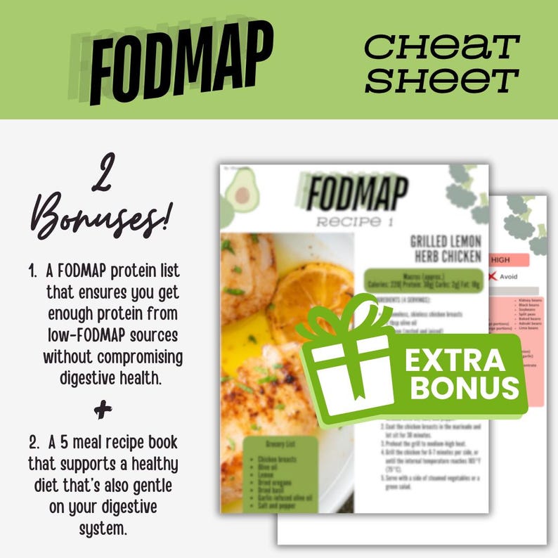 Fodmap IBS Food List and Low Fodmap Treats, Food Chart Nutrition Guide ...