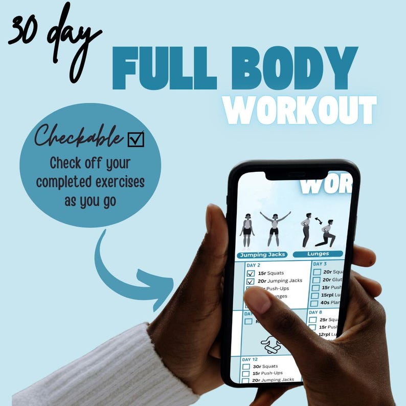 30 Day No Equipment Full Body Workout | Guide for Toning, Lifting ...