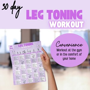 30 Day No Equipment Leg Workout Challenge | Home Fitness Plan for Toned ...