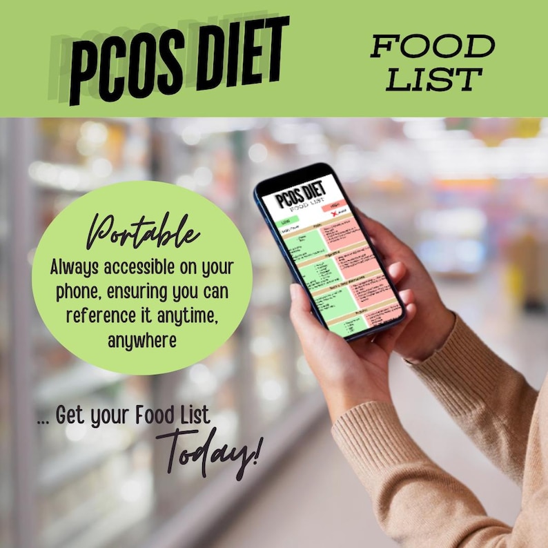 PCOS Food List PDF | Symptom Cramps Acne Tracker | Easy Recipes ...