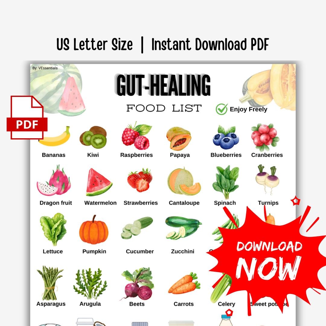Gut Healing Food List, Healthy Gut Health Guide, Anti-inflammatory Diet ...