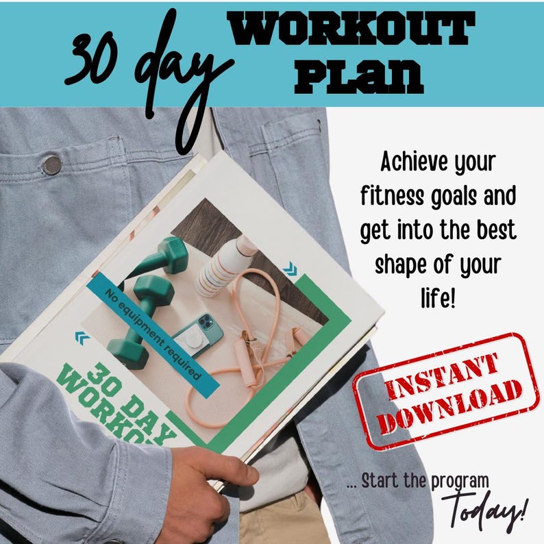 30 Day Workout Plan No Equipment | Home Fitness Guide | Full Body ...